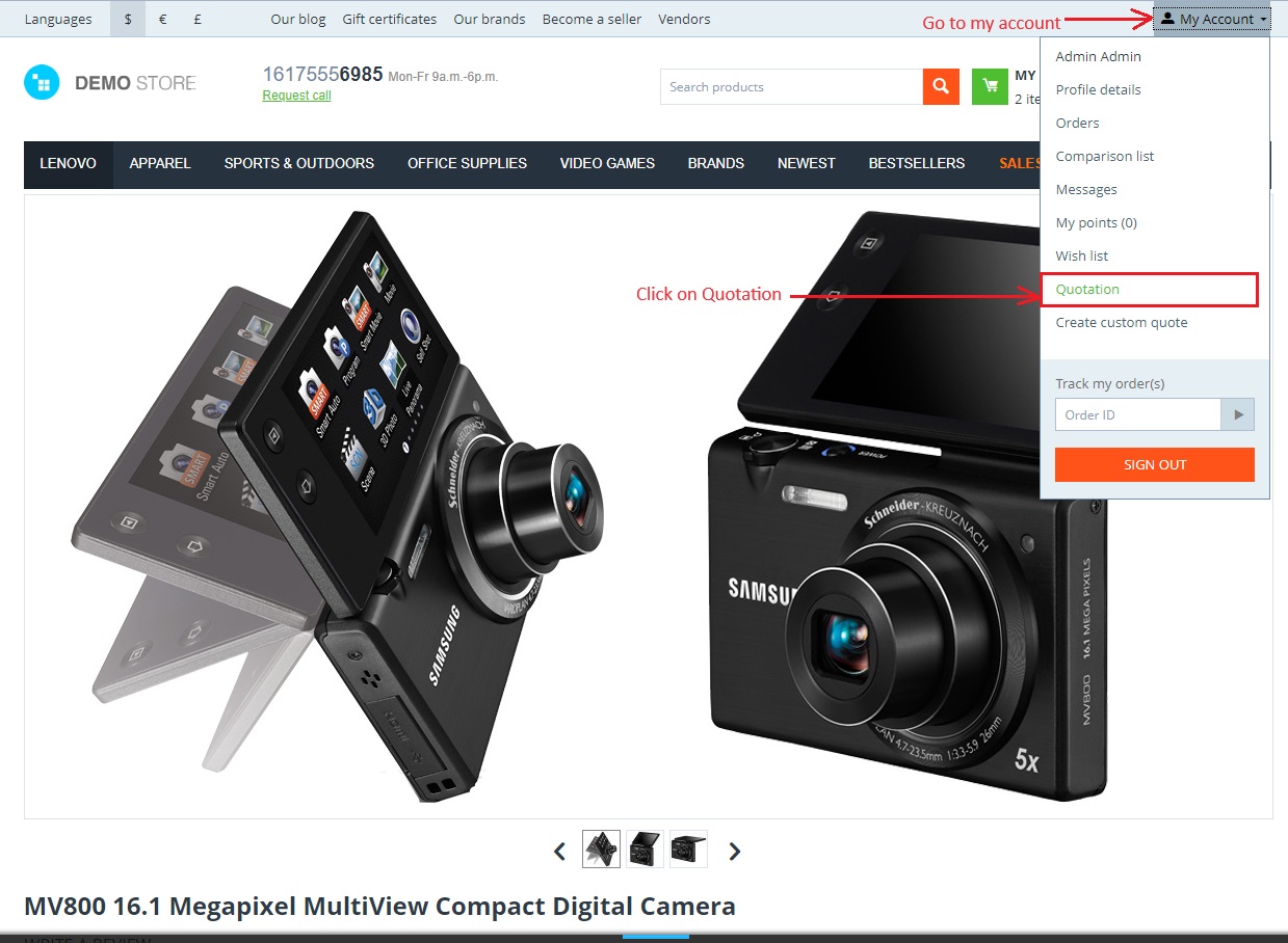 CS-Cart Request For Quotation